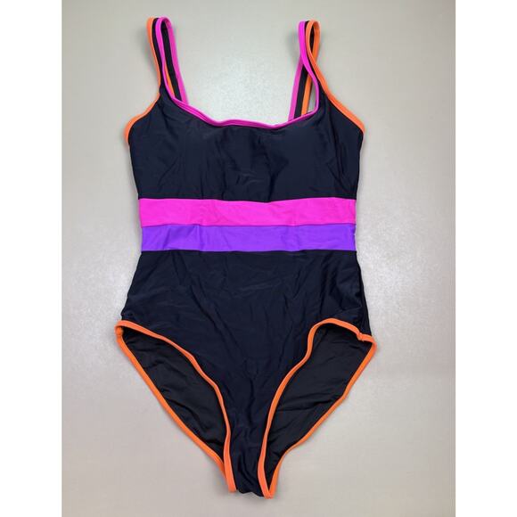 Popvil | Swim | Popvil One Piece Swimsuit Medium Colorblock Black Pink ...